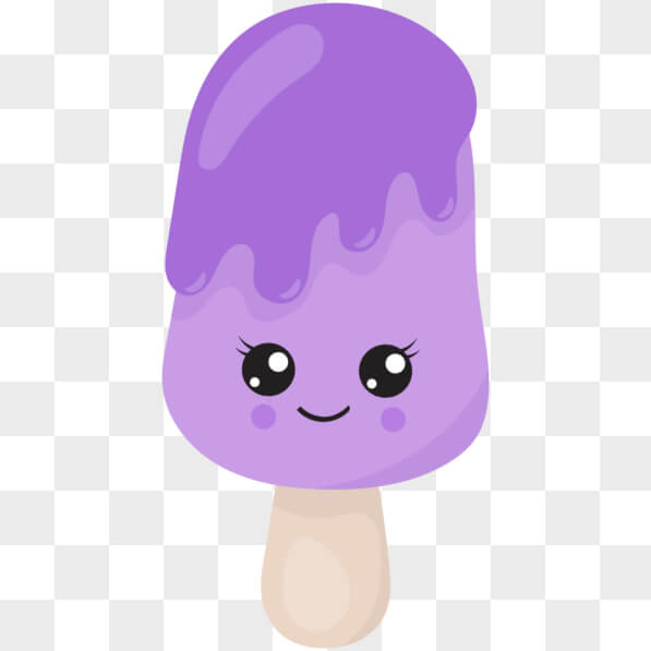 Descarga Lindo Polo de Helado Morado de Dibujos Animados con Chocolate ...