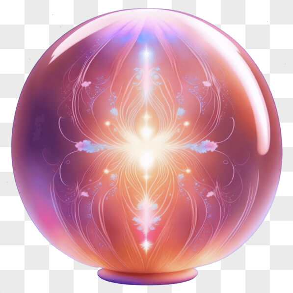 Download Orb-shaped Crystal Ball with Pink, Purple, and Yellow Designs ...