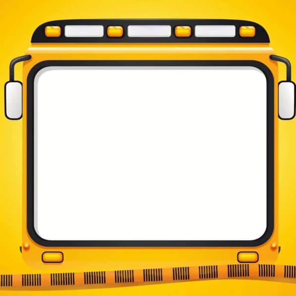 Download Yellow School Bus Empty Frame and Tape Backgrounds Online ...