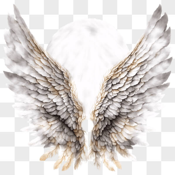 Download White Angel Wings in Front of the Full Moon PNGs Online ...