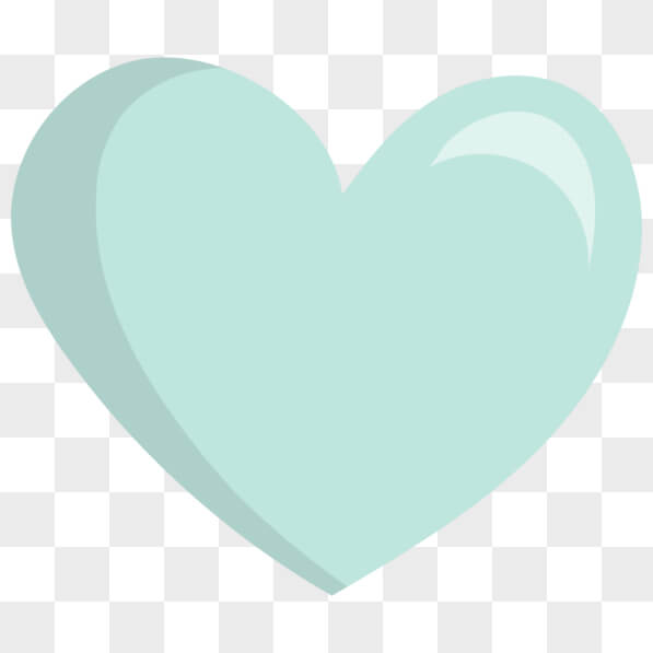 Download Light Blue Heart-Shaped Object PNGs Online - Creative Fabrica