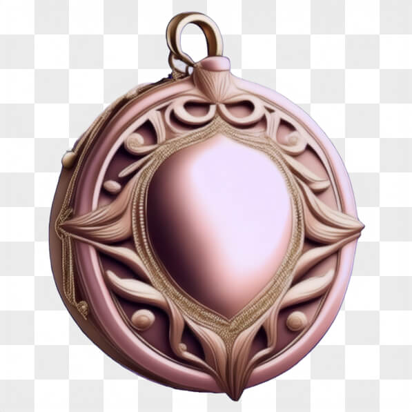 Download Elegant Pink Locket with Floral Pattern Background PNG Online ...