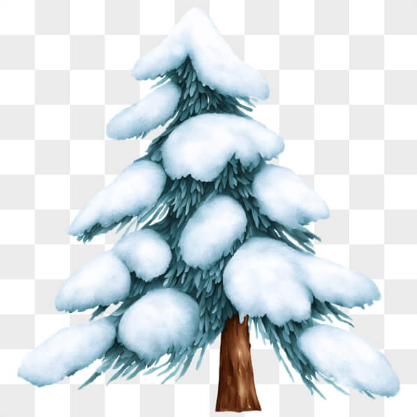 Download Snow-Covered Pine Tree for Winter Decoration PNGs Online ...