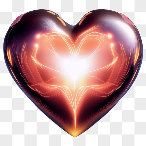Download Glowing Heart Shape with Hands Inside PNGs Online - Creative ...