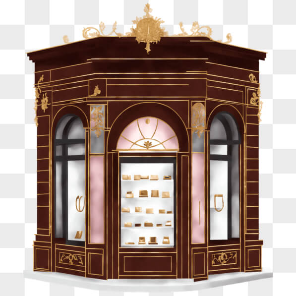Download Ornate Jewelry Storefront with Display Cases and Decorative ...