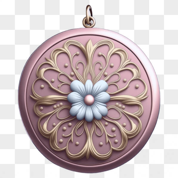 Download Beautiful Pink and White Floral Locket - Perfect for Storing ...