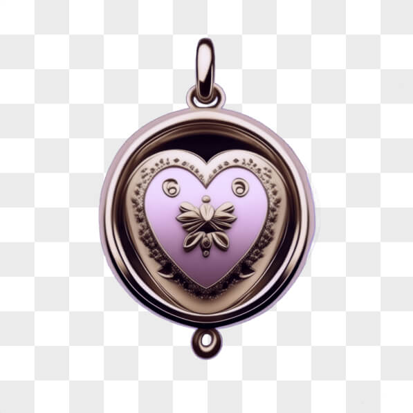 Download Pink and Gold Heart-shaped Locket and Butterfly PNGs Online ...