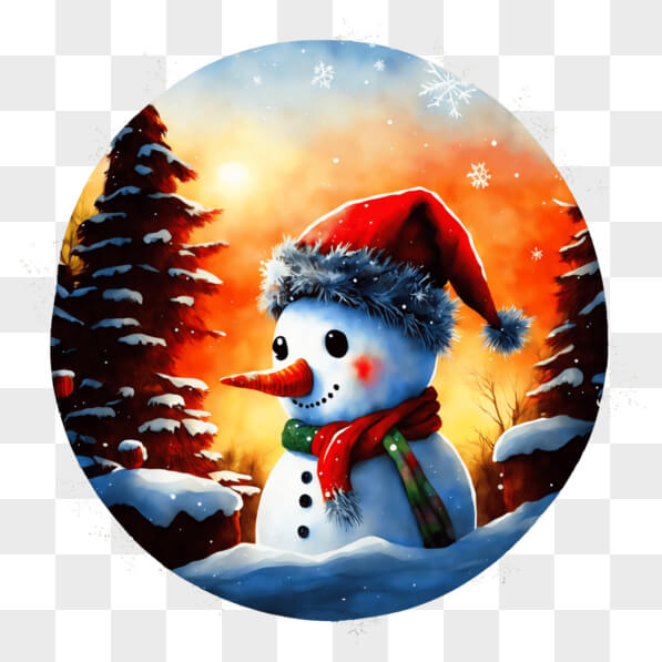 Download Snowman in Red, White, and Blue with Christmas Decorations ...