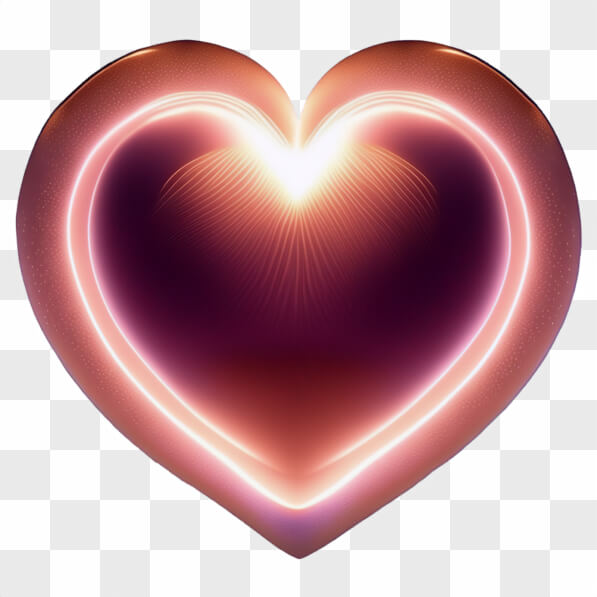 Download Glowing Neon Heart Shape in Multiple Angles PNG Online ...