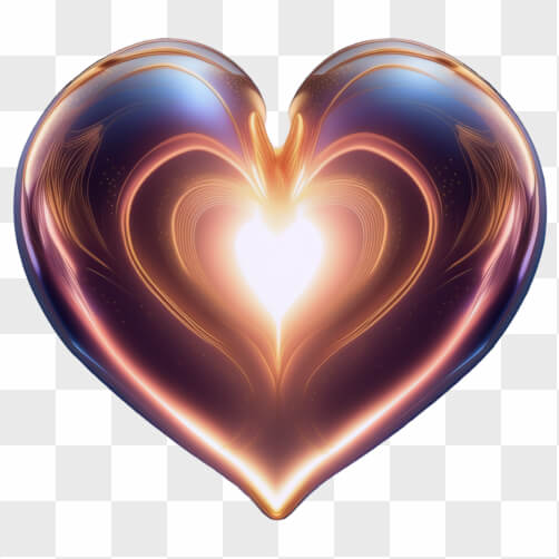 Download Glowing Neon Heart Shape in Multiple Angles PNG Online ...