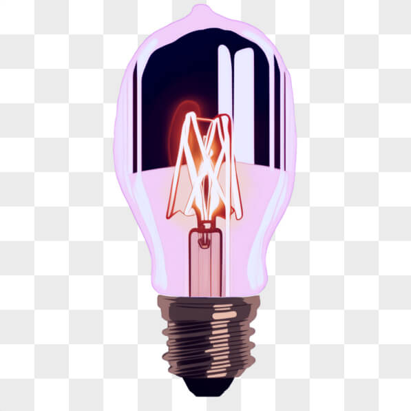 Descarga Ilustración de bombilla brillante con luz rosa PNGs En Línea ...