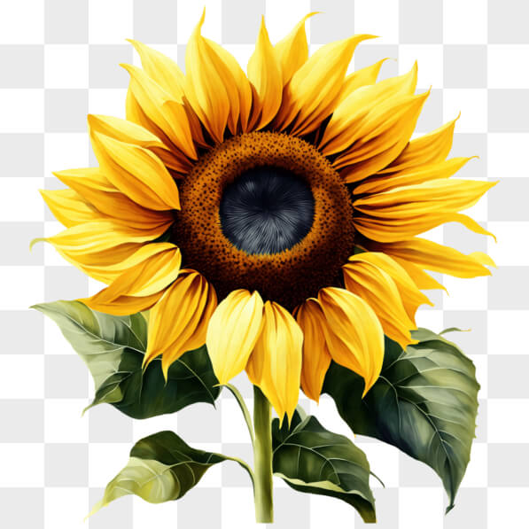 Download Bright Sunflower in Bloom Against a Dark Background PNGs ...