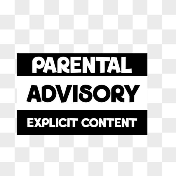 Download Parental Advisory Sign with Explicit Content Tag PNG Online ...