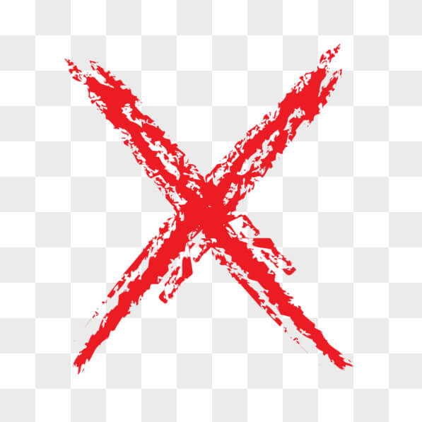 Download Scratched Red Cross Symbol on White Background PNGs Online ...