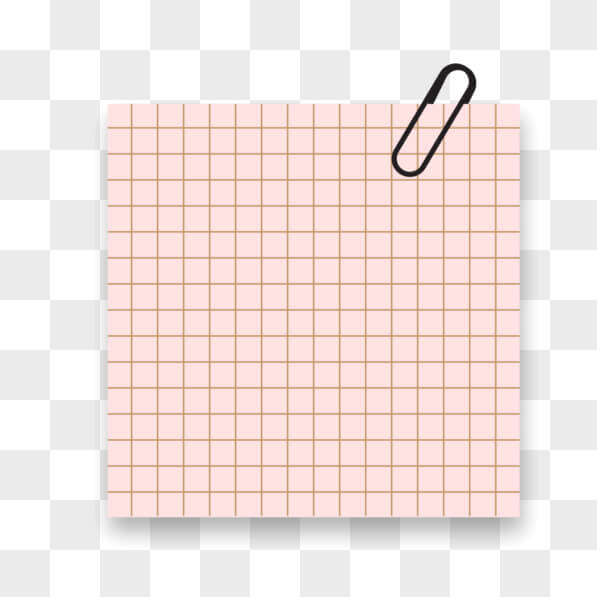 Download Simple and elegant notepad with paper clip PNGs Online ...