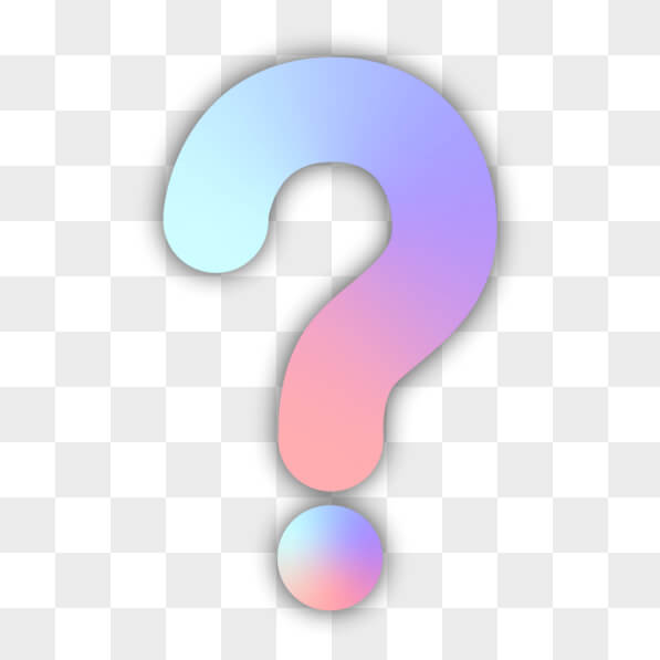 Download Colorful Question Mark Symbol for Open-Ended Questions PNGs ...