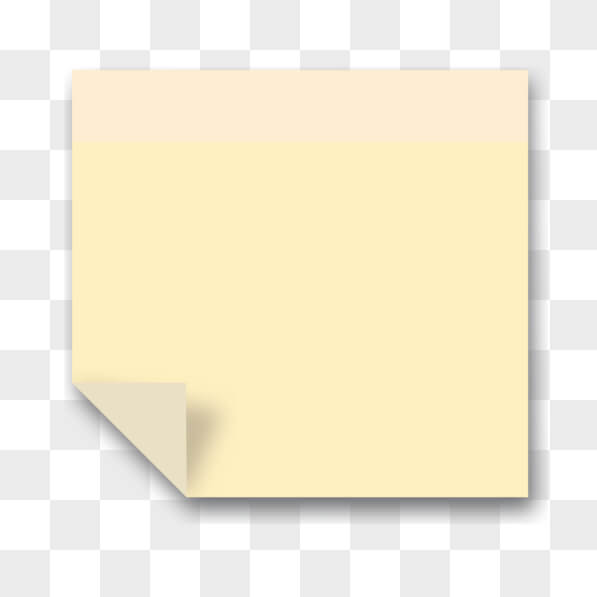 Download Yellow Post-it Note Cut in Half PNGs Online - Creative Fabrica
