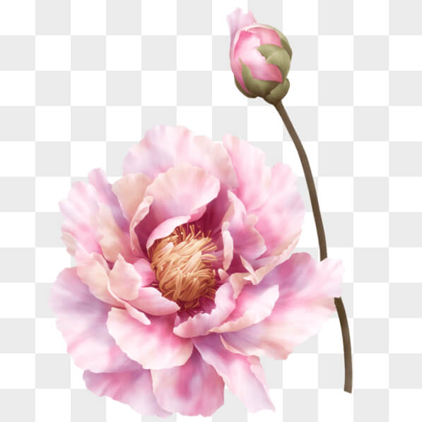 Vibrante rosa Pfingstrose im Close-Up PNGs online herunterladen ...