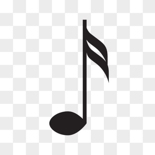 Download Black and White Music Note Symbol with Arrow PNGs Online ...