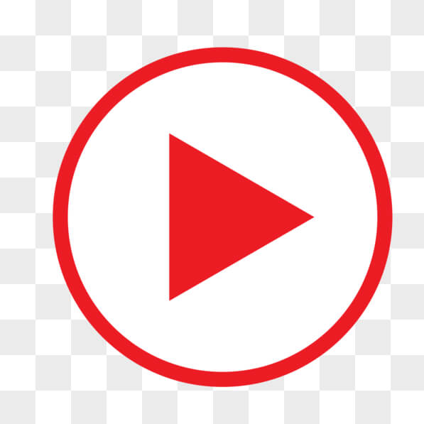 Download Red Play Button Icon on White Background PNGs Online ...