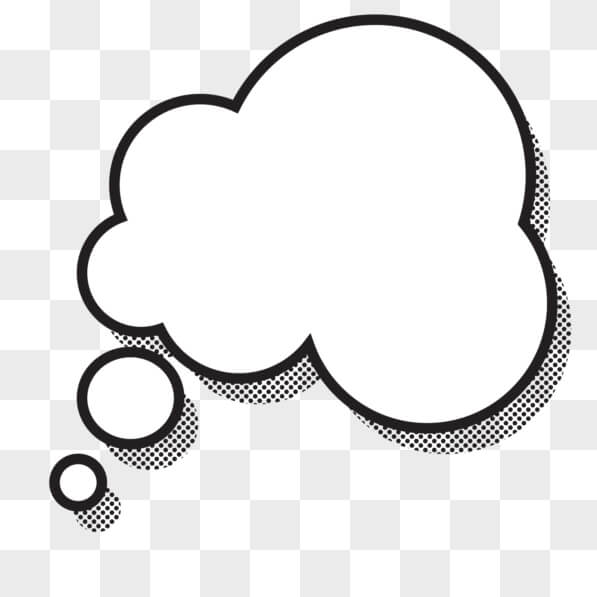 Download Black and White Thought Bubble Floating in the Air PNGs Online ...