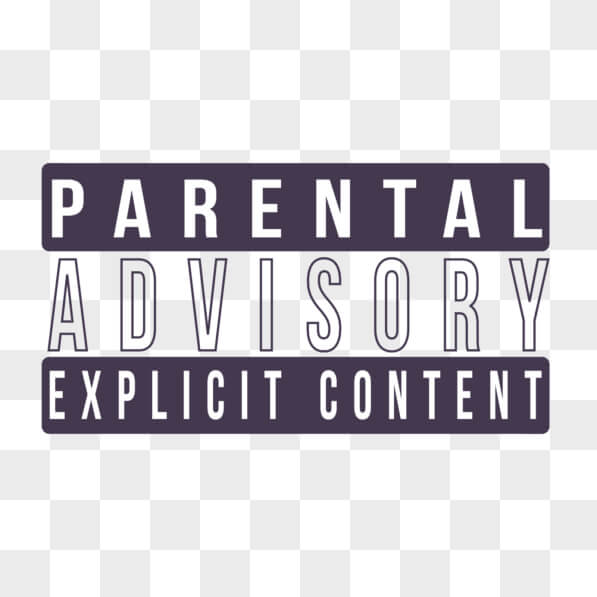 Download Parental Advisory Explicit Content on Black Background PNGs ...