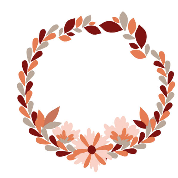 Download Fall-themed Flower Wreath for Home or Office Decoration Frames ...