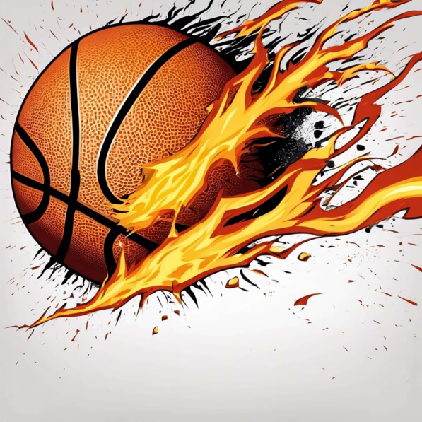 Download Flaming Basketball Ball Advertisement Backgrounds Online ...