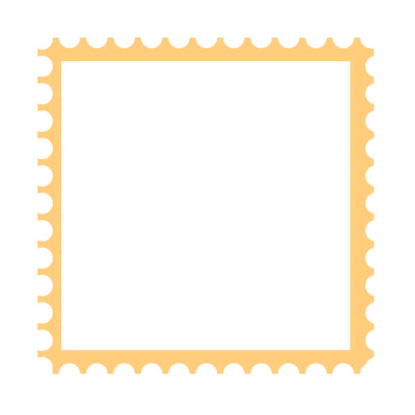 Baixe Selo de Postagem Laranja com Moldura Quadrada Frames - Creative ...