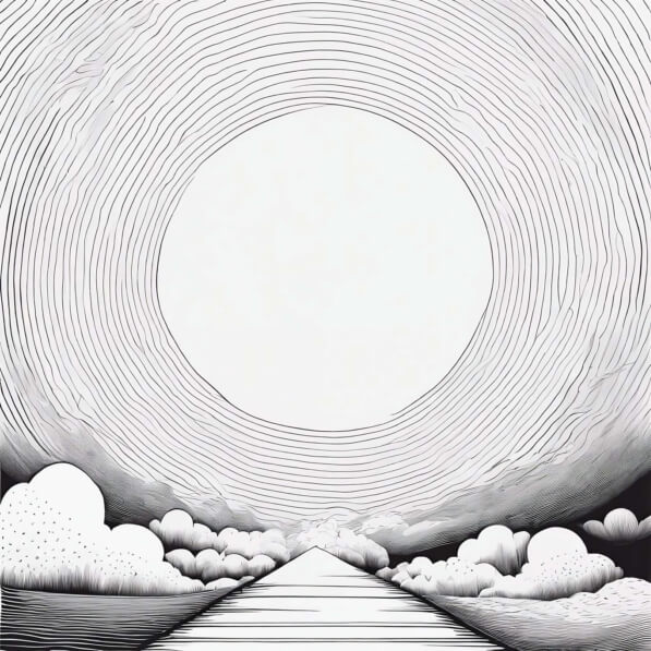 Download Abstract Drawing of Open Pathway Leading to the Sun ...