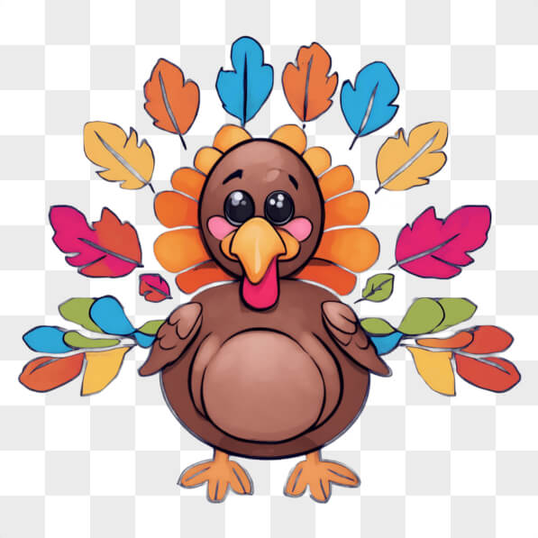 Download Cartoon Turkey with Colorful Feathers Cartoons Online ...