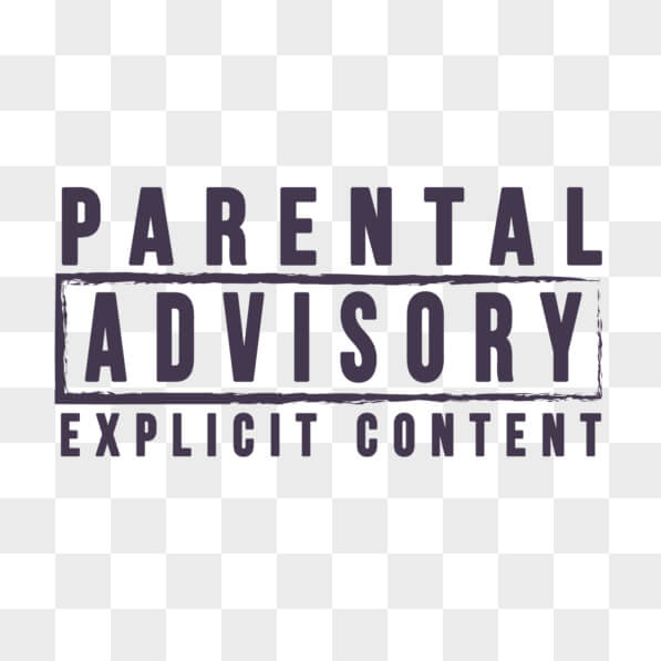 Download Parental Advisory Explicit Content Warning on Black Background ...