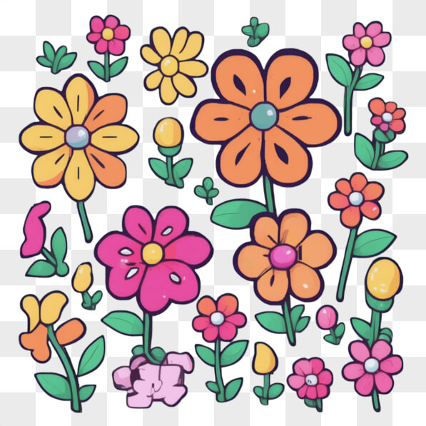 Download Colorful Flowers Collection for Decoration and Gifts Cartoons ...