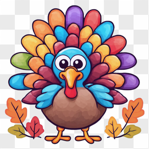 Download Colorful Cartoon Turkey for Thanksgiving, Halloween, and ...
