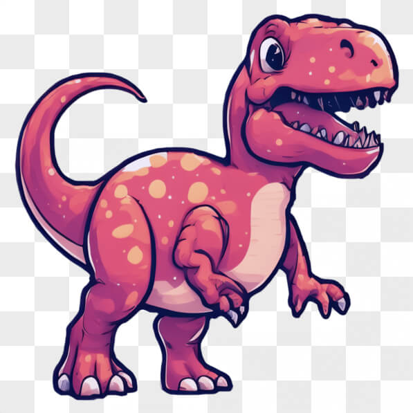 Download Pink T-Rex Dinosaur on Black Background Cartoons Online ...