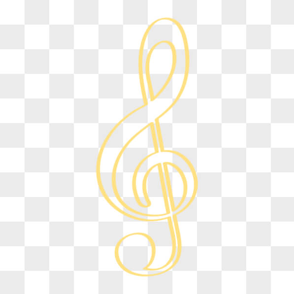 Download Gold Treble Clef Symbol for Music Instruments and Notes PNG ...