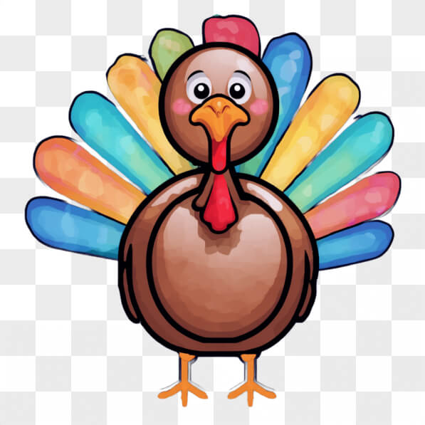 Download Thanksgiving Turkey Cartoon on Black Background Cartoons ...