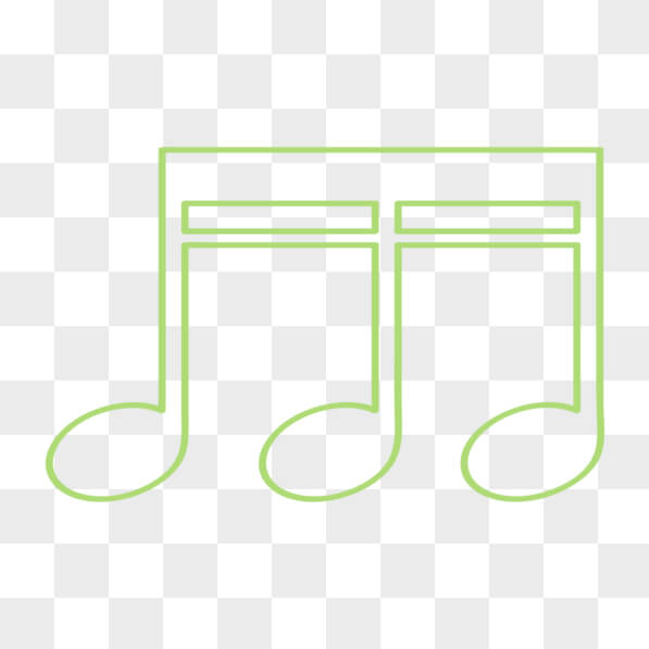 Download Green Music Note Icon on Black Background PNG Online ...