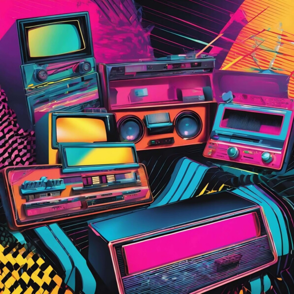 Download Abstract Collection of Retro Electronic Devices Backgrounds ...