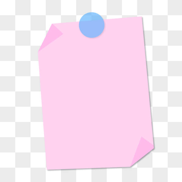 Baixe Nota Post-It Rosa com Ponto Azul e Borda Dobrada PNGs - Creative ...