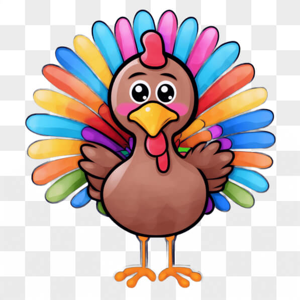 Download Colorful Cartoon Turkey on Black Background Cartoons Online ...
