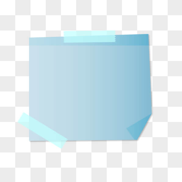Download Blue Post-it Note Taped to Wall PNG Online - Creative Fabrica