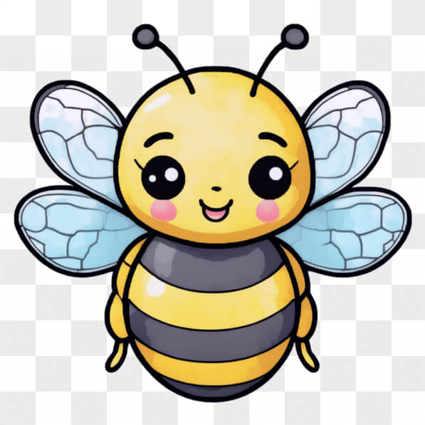Download Cute Cartoon Bee Promoting Bee Conservation Cartoons Online ...