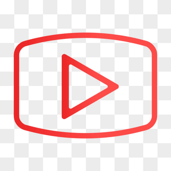 Download Red YouTube Play Button Icon PNGs Online - Creative Fabrica