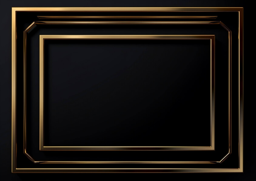 Download Elegant Gold Frame on Black Background Backgrounds Online ...