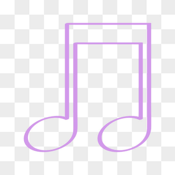 Descarga Ícono de Nota Musical Morada sobre Fondo Negro PNGs En Línea ...