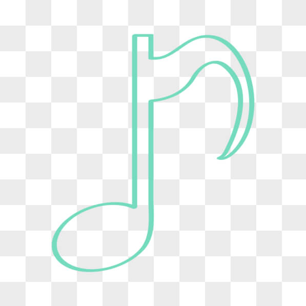 Download Simple and Minimalistic Green Musical Note Icon PNG Online ...