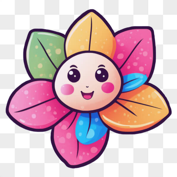 Download Cheerful Cartoon Flower in Multiple Colors Cartoons Online ...