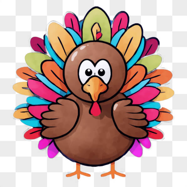 Download Colorful Cartoon Turkey for Thanksgiving, Halloween, and ...
