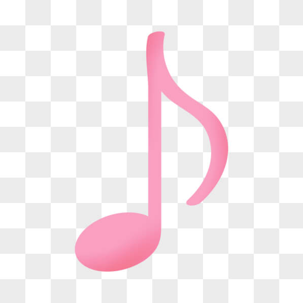 Descarga Símbolo de Nota Musical Rosa en Fondo Negro PNGs En Línea - Creative Fabrica